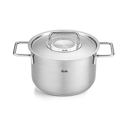 Fissler Topf-Set &raquo; Pure Collection&laquo; Set, Kochtopf 16/20/24 + Bratentopf 20cm + Stielkasserolle 16cm oD, 5 Stk. tlg. Edelstahl 18/10 silber
