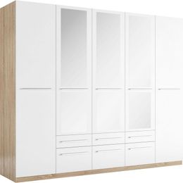 Priess Kleiderschrank &raquo;Schrank Garderobe W&auml;scheschrank Barcelona in 5 Breiten&laquo; viel Stauraum, ger&auml;umige Schubk&auml;sten, mit Spiegel, MADE IN GERMANY wei&szlig;