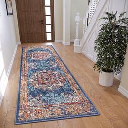 Hanse Home Teppich &raquo;Maderno&laquo; rechteckig 8 mm H&ouml;he L&auml;ufer, Orientalisch, Kurzflor, Wohnzimmer, Schlafzimmer, Esszimmer blau Jute, Polyester, 