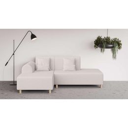 OTTO home Ecksofa &raquo;Suyala&laquo; L-Form mit Hocker beige 100% Polyester