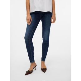 V&eacute;ro Moda Vero Moda Damen Skinny-fit-Jeans &raquo;VMFLASH MR SKINNY JEANS LI3303 GA NOOS&laquo; Baumwollmischung mit Stretch, regular waist, skinny fit blau XS (34), L&auml;nge 