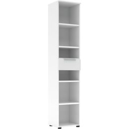 Innostyle Aktenregal &raquo;B&uuml;roregal Santorin, 40x 198x 38 cm (B/H/T)&laquo; 1 Stk. tlg. 1 Schubkasten, 6 offene F&auml;cher, Softclose, Metallgriff ABS-Kunststoff, Glas, 