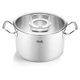 Fissler Topf-Set &raquo;Original-Profi Collection &laquo; Set, Kochtopf 16/20/24 + Bratentopf 20cm + Servierpfanne 24cm, 5 Stk. tlg. Edelstahl 18/10 silber
