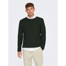 Only & Sons Only & Sons Herren ONLY & SONS Strickpullover &raquo;ONSERIC REG 12 STRUC CREW KNIT&laquo; Baumwolle, regular fit gr&uuml;n XXL