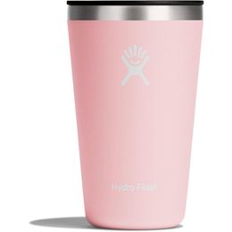 Hydro Flask Becher &raquo;16 oz All Around Tumbler Press-In-Lid&laquo; doppelwandige TempShield -Vakuumisolierung, 473 ml rosa Edelstahl