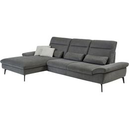 Hukla Ecksofa &raquo;HU-HP22156 L-Form&laquo; inkl. Kopfpolsterverstellung, optional mit Sitztiefenverstellung schwarz 100% recyceltes Polyester