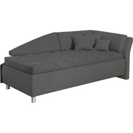Alina Schlafsofa &raquo;Lindsay&laquo; Bettkasten, Zierkissen-Set aus: 2 Stk. 40x40cm, 1 Stk. 30x30cm grau Struktur TMD (100% Polyester)