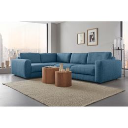 Home Affaire Ecksofa &raquo;Bloomfield, Mega Polsterecke, Breite 289cm, viel Platz, L-Form&laquo; In verschiedenen Gr&ouml;&szlig;en blau 100% Polyester