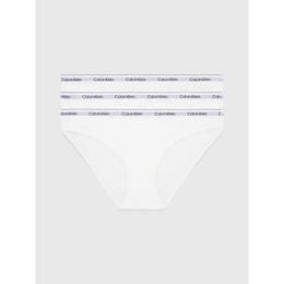 Calvin Klein Underwear Damen Bikinislip &raquo;3 PACK BIKINI (LOW-RISE)&laquo; 3 Stk. Low Rise mit Logobund wei&szlig; XS (34), 3 Stk.