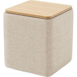 Home Affaire Stauraumhocker &raquo;Kyro, Stauraum mit Tischplatte Eiche, Breite 40 cm&laquo; Stylisch, handlich und praktisch f&uuml;r dein Schlafzimmer 85% Polyester,