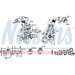 NISSENS Lader, Aufladung mit Dichtungen f&uuml;r VW 03L145715D 03L145715JX 03L145715X 93516