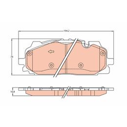 TRW Bremsbelagsatz, Scheibenbremse links rechts f&uuml;r VW SEAT CUPRA AUDI (FAW) 4K0698151S 4K0698151T 8W0698151BE GDB2158