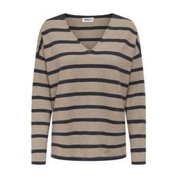 Only Pullover 'ONLAMALIO' Damen Gr&ouml;&szlig;e L dunkelbeige / enzian