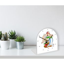 LuckyLinde Tischuhr &raquo;Asterix und Obelix mit Idefix&laquo; Tischuhr aus Acrylglas, Uhr, bedruckt, ger&auml;uschlos, modern