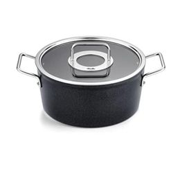 Fissler Topf-Set &raquo;Adamant &laquo; Set, Kochtopf 20 + Bratentopf 24 + Stielkasserolle 18cm oD, 3 Stk. tlg. Aluminium schwarz