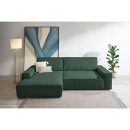 Home Affaire Ecksofa &raquo;NEU: SHERWOOD XXL 284, Big-Sofa L-Form, tiefe Sitzfl&auml;che 95 cm, Cord&laquo; Recamiere rechts/links, als Schlafsofa stellbar, Cord u. 