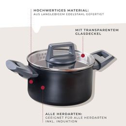 Fackelmann Topf-Set &raquo;Statement&laquo; Set, 7 Stk. tlg. Aluminium