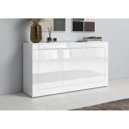Inosign Sideboard &raquo;Basic Breite 160 cm, Kommode 3 T&uuml;ren, Anrichte,&laquo; Metallgriff, moderne Rahmenoptik, viel Stauraum, Farbauswahl wei&szlig;