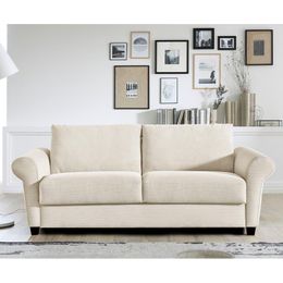 Bali Schlafsofa &raquo;ELISA Dauerschl&auml;fer in 140 und 160er Breite&laquo; stabile Gitterrost-Unterfederung beige 92% Polyester, 8% Polyacryl