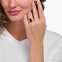 Thomas Sabo Damen Thomas Sabo Fingerring &raquo;Thomas Sabo x HARIBO Schmuck: Ring mit Goldb&auml;r&laquo; mit Kristallglas, Zirkonia (synth.) wei&szlig;