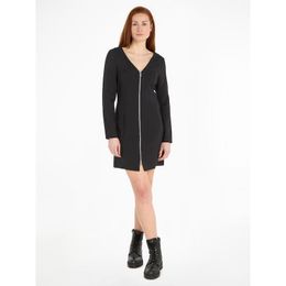 Calvin Klein Jeans Blusenkleid &raquo;LONG SLEEVE ZIPPED MINI DRESS&laquo; mit Rei&szlig;verschluss Ck Black XL (42) - N-Gr N-Gr XL (42) Kleid von Calvin Klein Jeans