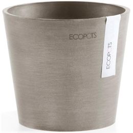 Ecopots Blumentopf &raquo;Amsterdam Mini 13 Taupe&laquo; f&uuml;r den Innenbereich grau Kunststoff