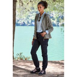 Vivance Active Damen Vivance active Trekkinghose &raquo;Cargo Jeans Optik&laquo; Baumwollmix mit Cargo Taschen schwarz 36, N-Gr