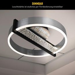 N&auml;ve n&auml;ve LED Deckenleuchte &raquo;Yvaris&laquo; LED-Modul 1 Stk. warmwei&szlig; - kaltwei&szlig; dimmbar per Fernbedienung, Memory, Nachtlicht, CCT, Kristallelemente