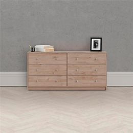 Home Affaire Sideboard &raquo;May, Aufbewahrung, Schubkastenkommode, Stauraum, Scandi-stil&laquo; Mit 6 Schubladen, Knopfgriffen, mehrere farben, T: 30 x B: 143 