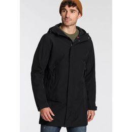 Icepeak Herren Funktionsjacke &raquo;AIKERE&laquo; mit Kapuze winddicht, wasserabweisend, aus elastischem Softshell-Material schwarz 56