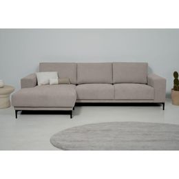 OTTO home Ecksofa &raquo;Xander, L-Form,&laquo; Breite 280 cm, Soft-Touch Chenille, schwarze Metallf&uuml;&szlig;e beige 90% PES, 10% NY