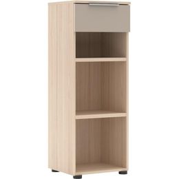 Innostyle Aktenregal &raquo;B&uuml;roregal Santorin, 40x 110x 38 cm (B/H/T)&laquo; 1 Stk. tlg. 1 Schubkasten, 3 offene F&auml;cher, Softclose, Metallgriff ABS-Kunststoff, Glas, 