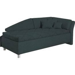 Alina Schlafsofa &raquo;Lindsay&laquo; Bettkasten, Zierkissen-Set aus: 2 Stk. 40x40cm, 1 Stk. 30x30cm gr&uuml;n Struktur TMD (100% Polyester)