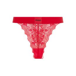 Hugo Underwear Damen HUGO Underwear String &raquo;STRING RL LACE&laquo; mit Logoschriftzug auf dem Bund rot M
