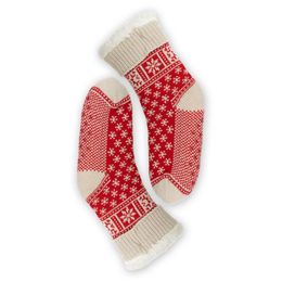 Capelli New York Herren Socken &raquo;Haussocke red combo&laquo; 1 Paar, rutschsicher, Feinstrick, warm gef&uuml;ttert 39-42