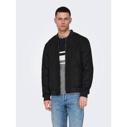 Only & Sons Only & Sons Damen ONLY & SONS Bomberjacke &raquo;ONSLUCAS FAKE SUEDE BOMBER OTW&laquo; Polyester, regular fit schwarz XL