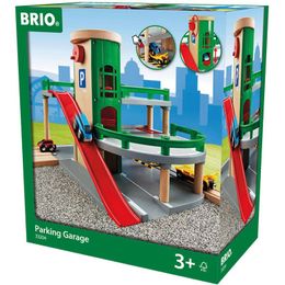 Brio Spiel-Parkhaus &raquo;Brio WORLD, Parkhaus, Stra&szlig;en & Schienen&laquo; FSC - sch&uuml;tzt Wald bunt