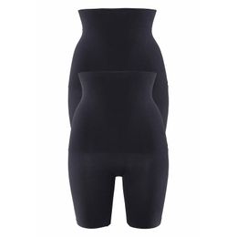 Petite Fleur Damen Petite Fleur Formpants 2er-Pack, mit bodyforming Effekt, Shape wear schwarz 32/34