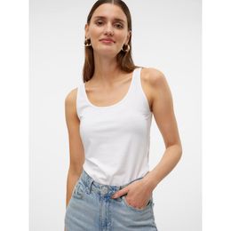 V&eacute;ro Moda Vero Moda Damen Tanktop &raquo;VMLULU LONG TANK TOP JRS GA NOOS&laquo; Baumwollmischung, regular fit wei&szlig; M