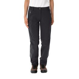 Vaude Damen Vaude Trekkinghose &raquo;WOMEN'S FARLEY STRETCH ZO T-ZIP PANTS II&laquo; f&uuml;r Wanderungen und Reisen, aus schnelltrocknendem Polyamid schwarz 36, N-Gr