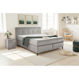 Jockenh&ouml;fer Boxspringbett &raquo;Capello, 7-Zonen-TTFK-Matratze&laquo; KS-Topper, 160x200 cm oder 180x200 cm, verschiedene H&auml;rtegrade w&auml;hlbar Bezug Bett: Flachgewebe (100% 