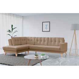 Sit & More sit&more Ecksofa &raquo;Lavida L-Form&laquo; wahlweise mit Kippfunktion und Bettkasten beige 100% PES