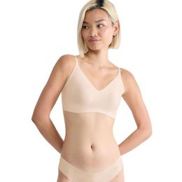 Sloggi Damen Sloggi Bralette &raquo;ZERO Microfibre 2.0&laquo; nahtlos, herausnehmbare Einlagen, mittlerer Halt, Microfaser braun L, N-Gr