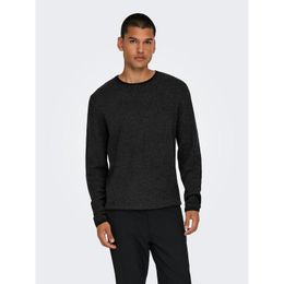 Only & Sons Only & Sons Herren ONLY & SONS Strickpullover &raquo;ONSERIC REG 12 STRUC CREW KNIT&laquo; Baumwolle, regular fit schwarz XL
