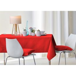 Apelt Tischdecke &raquo;4362 Rips - UNI&laquo; Wasser- und Schmutzabweisend rot Baumwolle, Polyester
