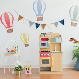TEAMSON KIDS Spielk&uuml;che &raquo;Little Chef Florence Classic&laquo; mit drehbaren Bedienkn&ouml;pfen mit Klickger&auml;usch bunt Kunststoff, MDF