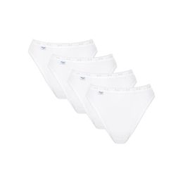 Sloggi Damen Sloggi Taillenslip &raquo;Basic+&laquo; 4er Pack, weich, Baumwollmix, Multipack, elastisch wei&szlig; 46