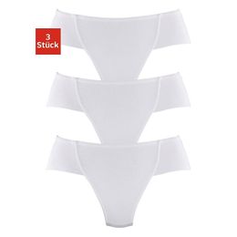 Petite Fleur Damen Petite Fleur Formstring 3er-Pack, Bodyforming Slip aus elastischer Baumwolle wei&szlig; 32/34