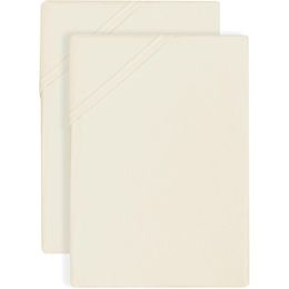 Biberna Betttuch &raquo;Bennet&laquo; w&auml;rmender Feinbiber (1 Pack mit 2 St&uuml;ck) beige Biber, Obermaterial: 100% Baumwolle