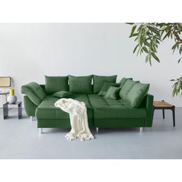 Collection AB Ecksofa &raquo;(Spar-Set) Innsbruck L-Form und Hocker&laquo; Ecksofa und Hocker, Recamiere links oder rechts montierbar gr&uuml;n Microfaser PRIMABELLE (